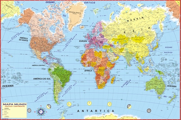 Mapa Mundi Político « Mendes Mercantil
