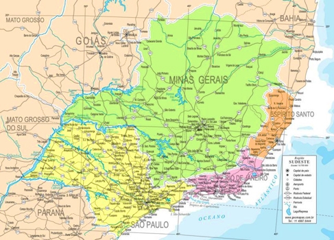 Mapa Região Sudeste « Mendes Mercantil